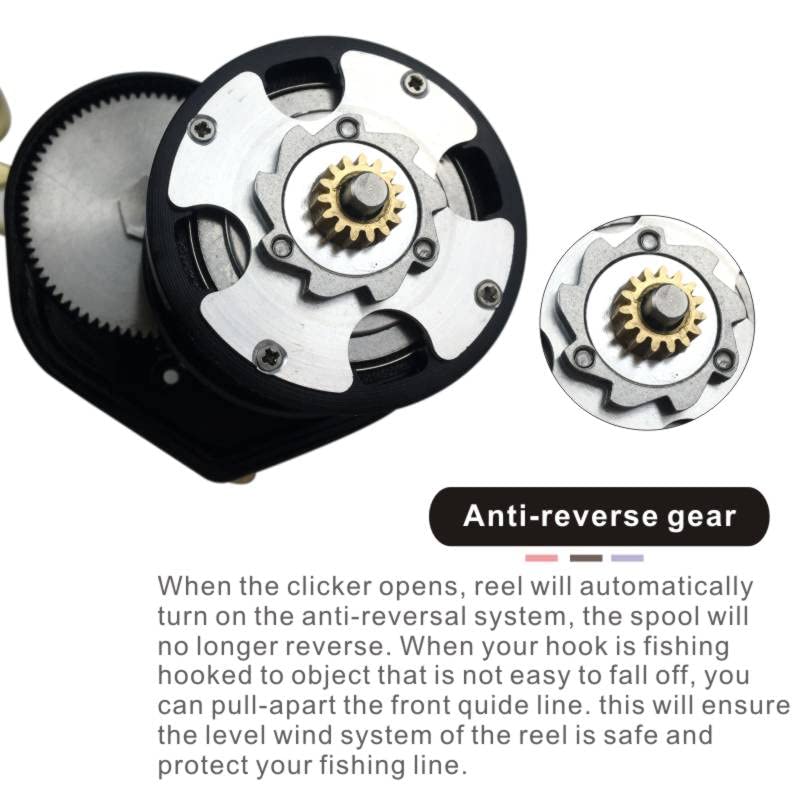 Slow Pitch Jigging Reels 66lbs Slow Jigging Reel Saltwater 6.3:1 Left Hand 9BB+2RB Jigging Reel Saltwater Conventional Reels