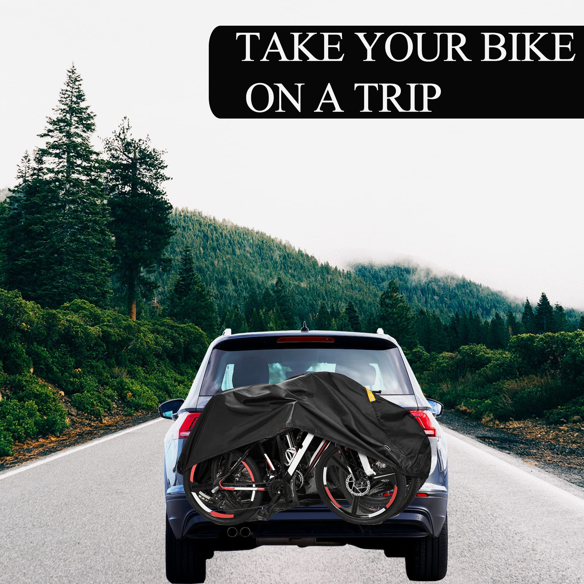 THYWD Bike Cover Waterproof Outdoor 2 or 3 Bicycles Rain Cover