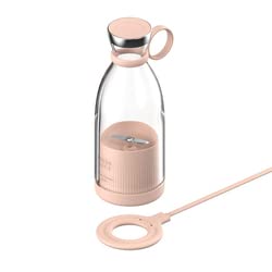 Shakedeck Portable Blender,Personal Blender for Shakes and Smoothies,12 oz Personal Blender with Rechargeable USB (Pink)