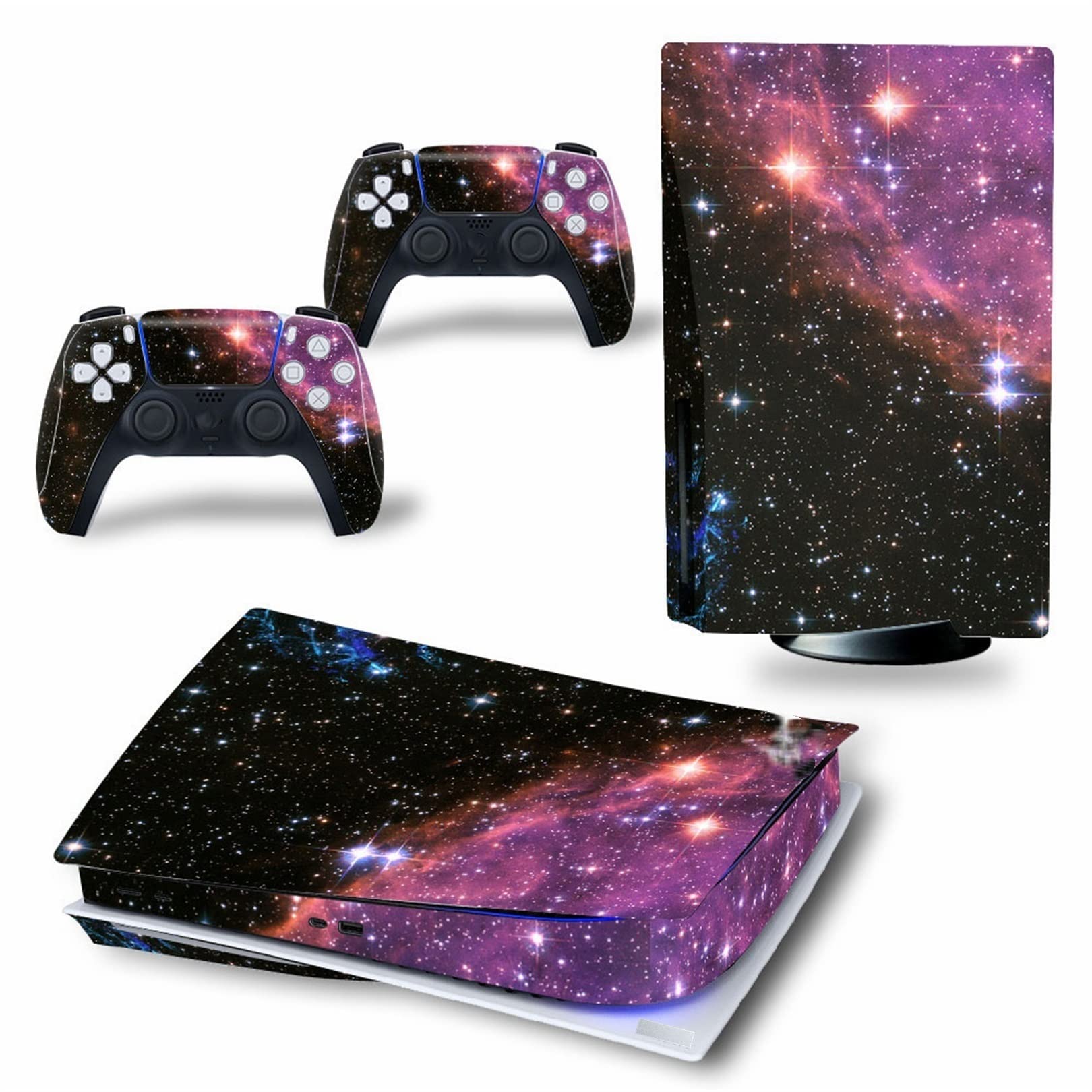 WREXIL LEEWEE for PS5 Skin Disc Edition & Digital Edition Console and Controller Vinyl Cover Skins Wraps Scratch Resistant, Compatible with for PS5 350485 No Foaming (Size : Digital Edition)