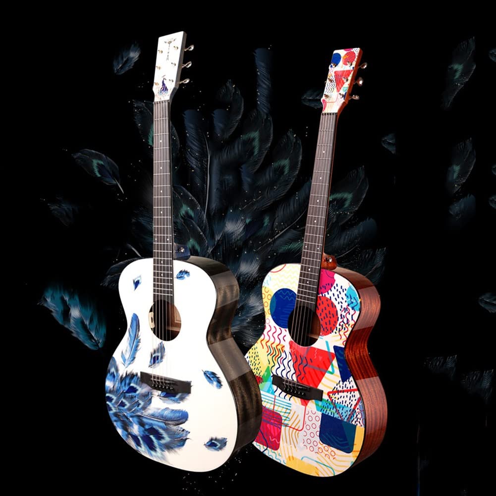 YYFANG Folk Guitar, Excellent Resonance Characteristics, Wide Dynamic Range, Smooth and Bright Sound Quality, Excellent Stability, Precise and Stable Tuning (Color : Natural, Size : 40 inches)