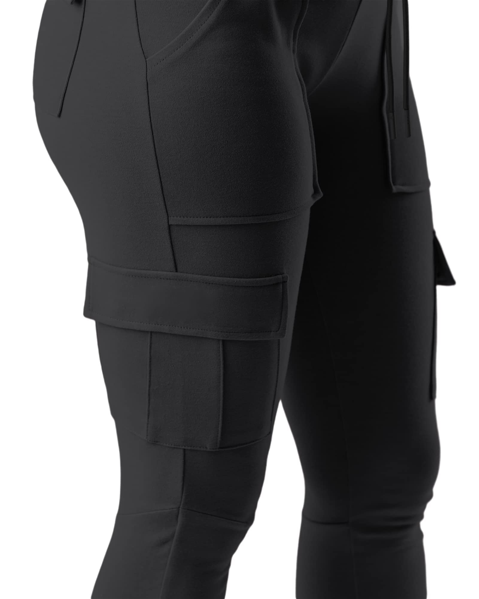 RESHE Joggers for Women Sweatpants Track Pants Hiking Running Workout Lightweight Plus Size Tapered Pants Black, Small