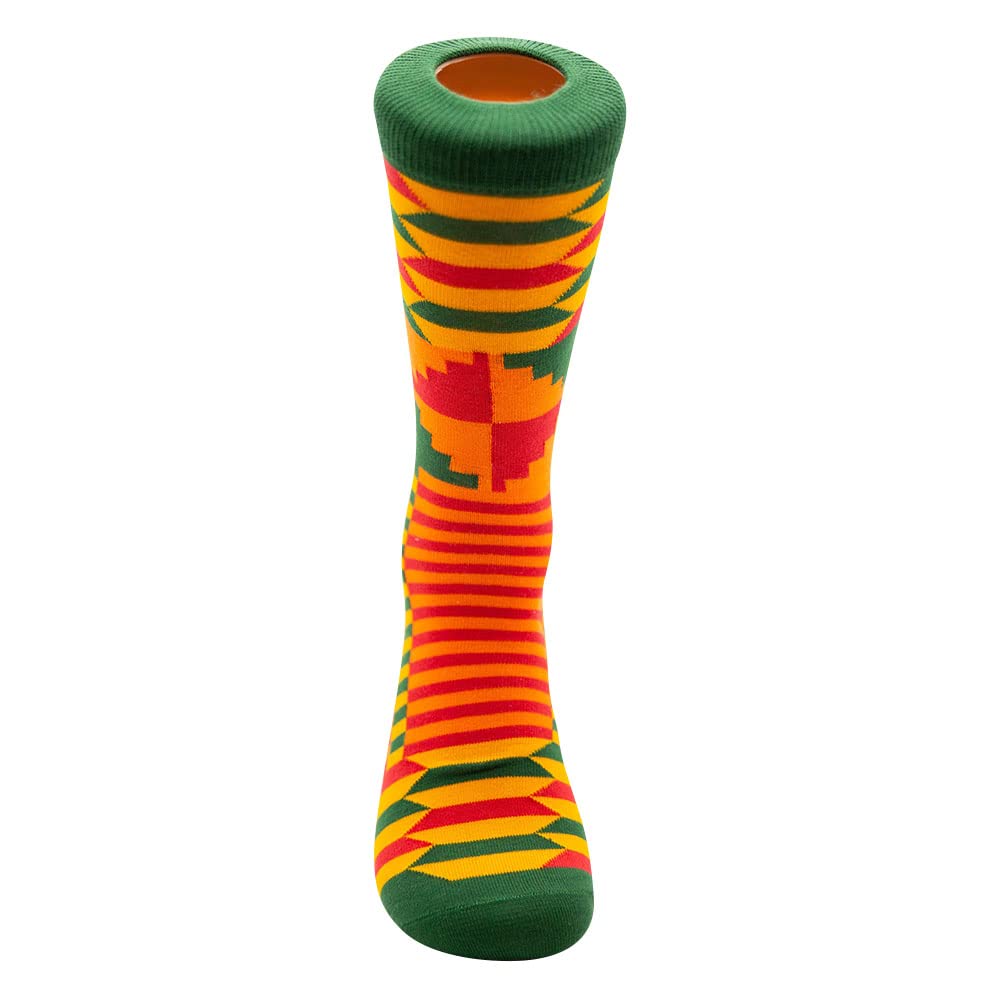 Tanaka Designs Premium African Print Socks For Men and Women (Large (11-14))