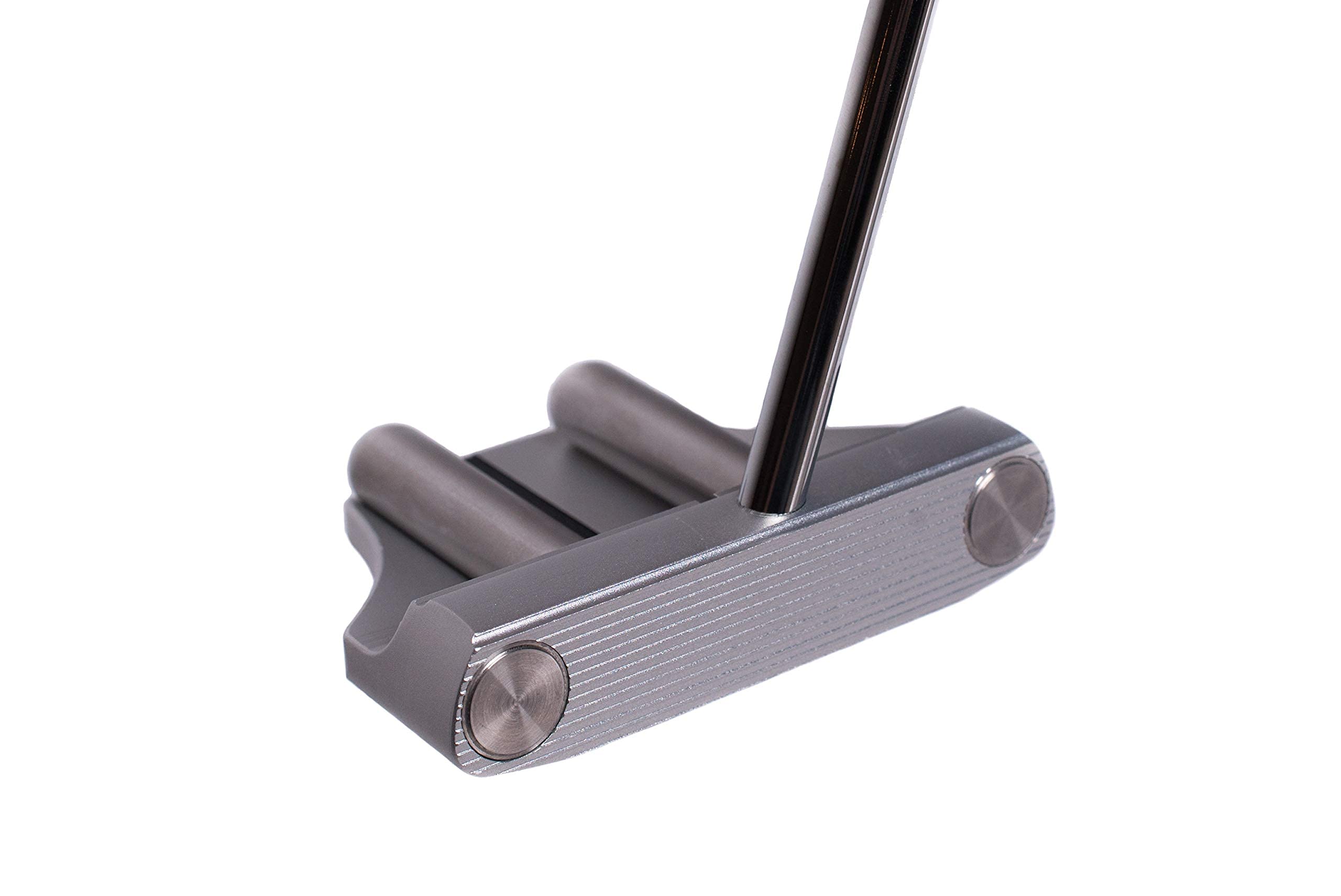 Rife Golf Right Handed Silver Two Bar Mallet Putter Patented Roll Groove Technology with Adjustable Weight System. Center Shaft Makes It Perfect for Lining up Your Putts (Right, 36)