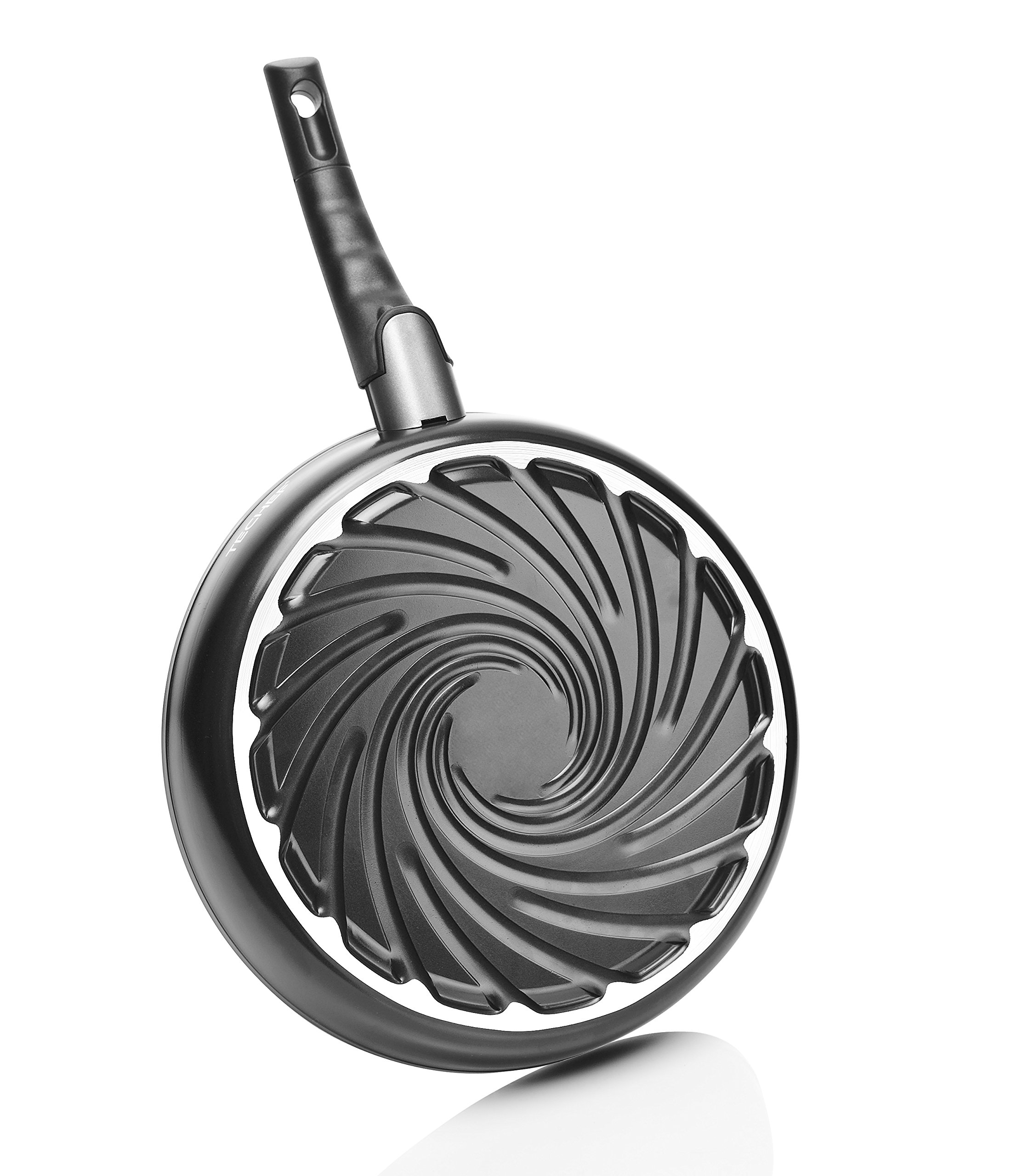 TECHEF - Infinity Collection/Frying Pan, Coated 4 times with the new Teflon Stone Coating with Ceramic Particles (PFOA Free) (12" grill pan)