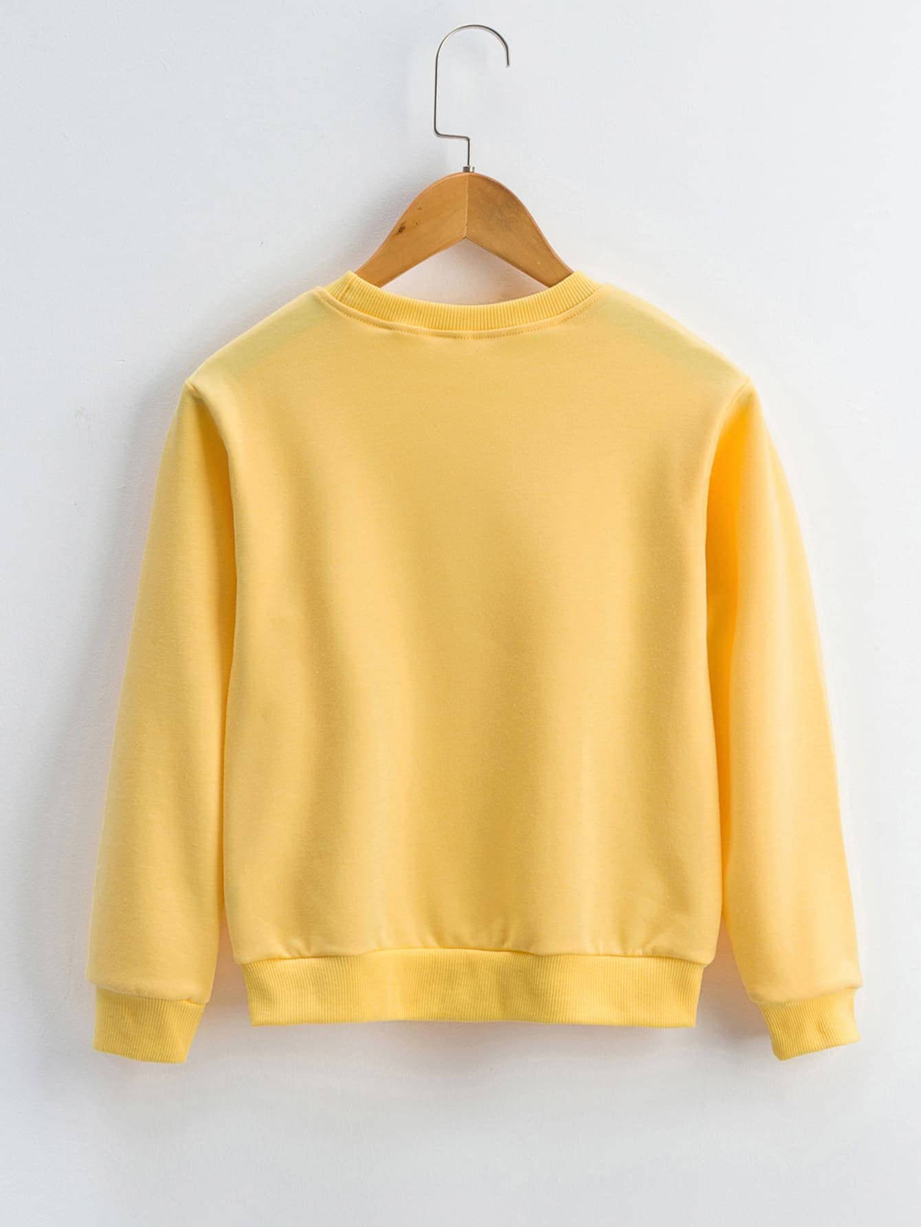 SOLY HUX Girl's Letter Car Graphic Print Long Sleeve Pullover Top Sweatshirt Yellow Butterfly Floral 160