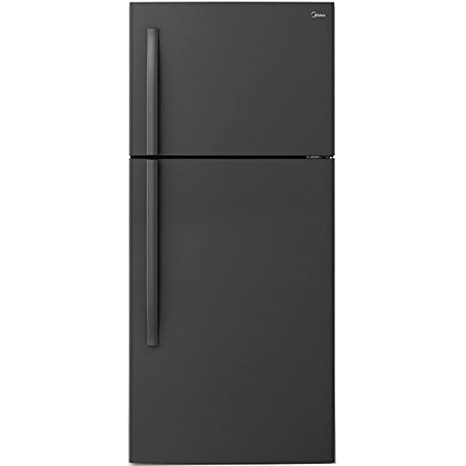 Midea WHD-663FWEB1 30 Top Freezer Refrigerator with 18 cu. ft. Capacity Frost-Free Design Electronic Temperature Control and Easy Glide Glass Shelves in Black