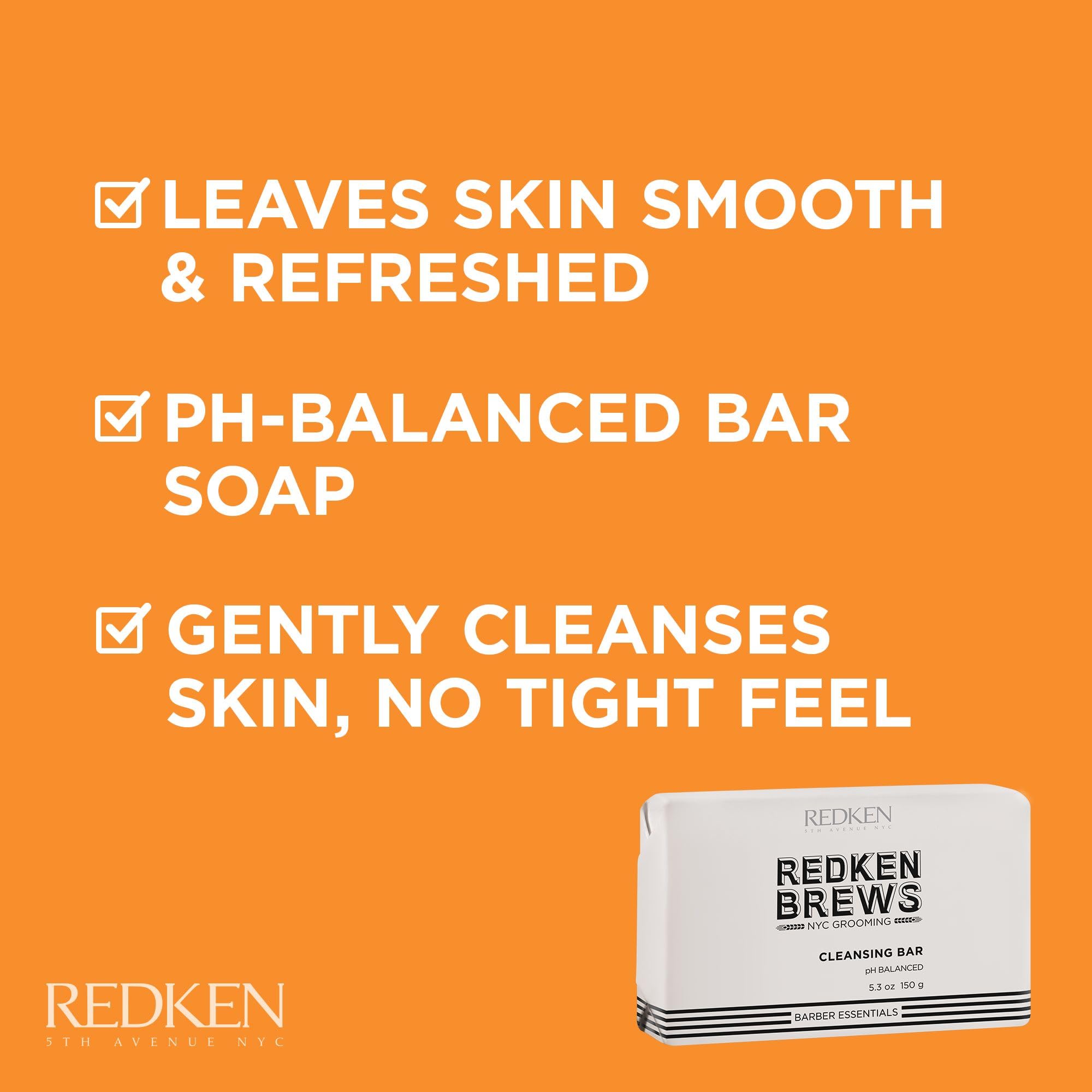 Redken Brews Cleanse Bar & After Shave Balm For Men Bundle