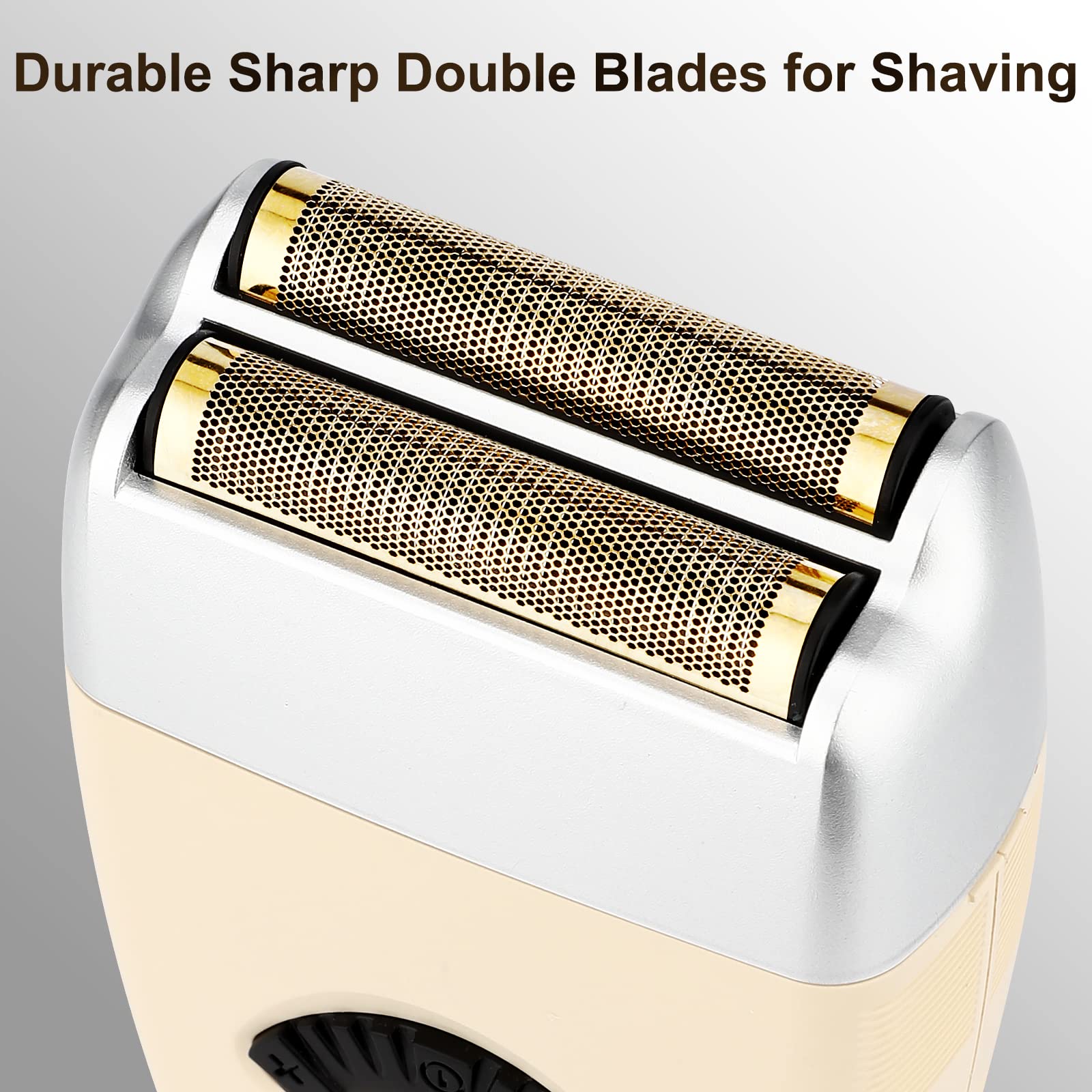 Zesuti Electric Shavers for Men,Double Foil Beard Bald Shavers,3 Adjustable Speeds Electric Razor Barber Beard Shavers Rechargeable,Waterproof Mens Mustache & Beard Trimmer with LED Display