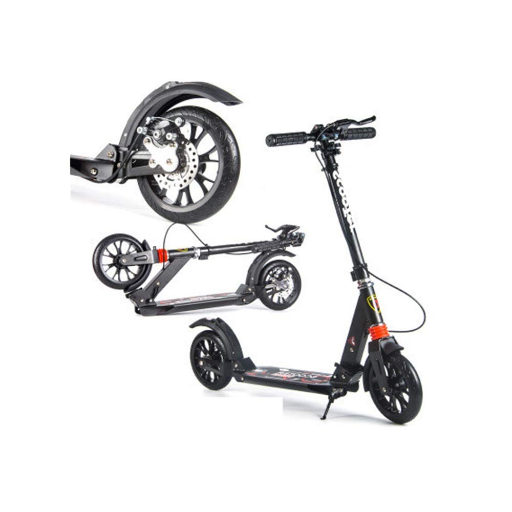 NAN City Convenient Life Scooter, Two-Wheel Folding Scooter, Adult Children Sliding Distance 10KM Non-Electric Disc Brake System
