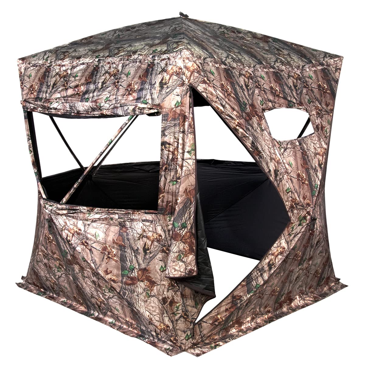 Muddy Outdoors Hunting Water Resistant Black Backed Pop-Up 4-Person Executioner 350 Ground Blind