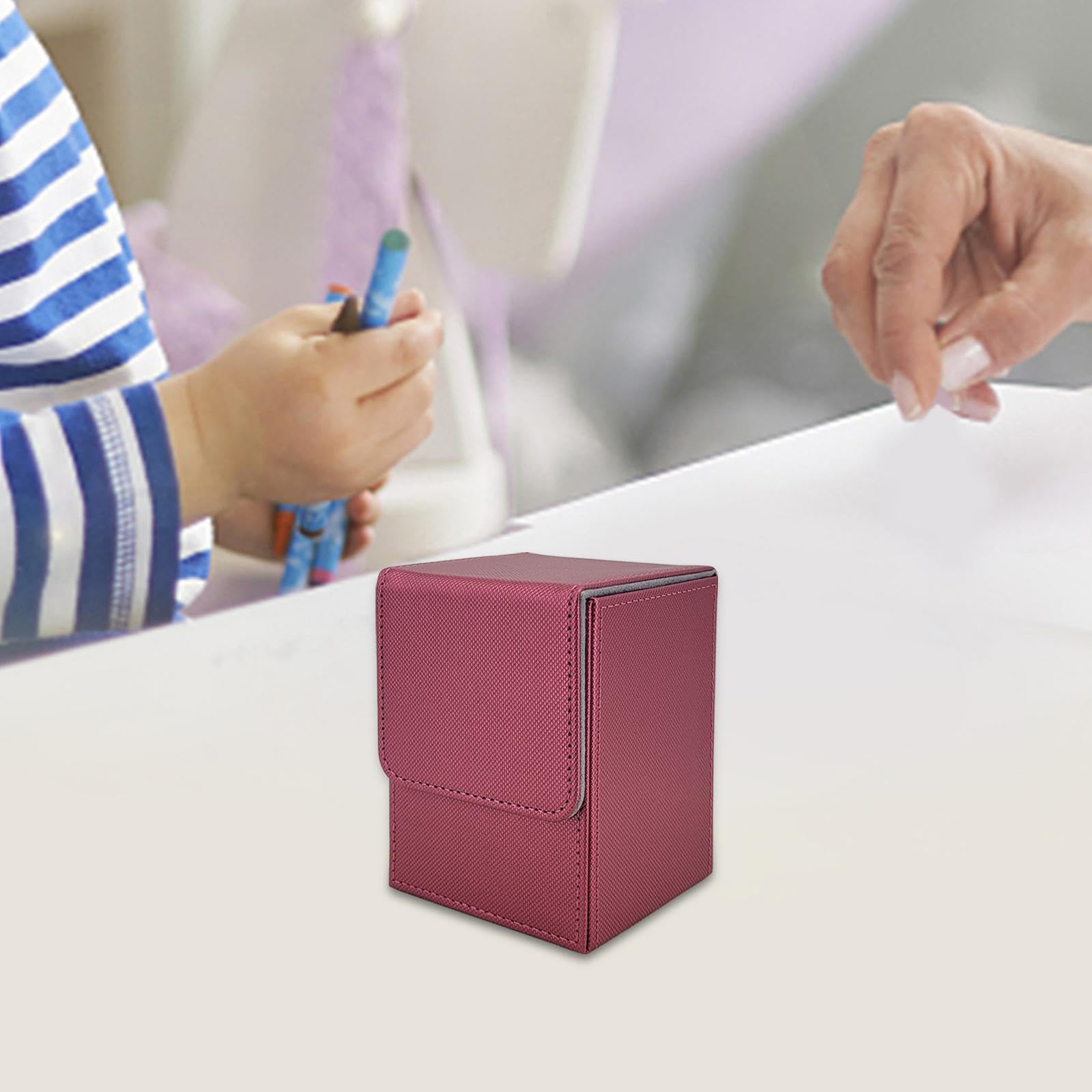MERIGLARE Card Deck Box Deck Case, Game Card Protectors, Collectible Cards Container, Gaming Card Holder, Sleeved Card Storage Box