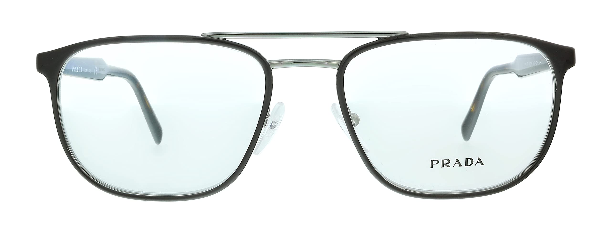 Prada PR 54XV Men's Eyeglasses Top Brown On Gunmetal 54