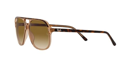 Ray-Ban RB2198 Bill Square Sunglasses, Havana On Transparent Brown/Clear Gradient Brown, 56 mm