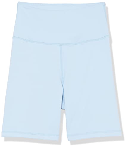 The Drop Women's Lorrie High Rise Multi Stretch Bike Short Sky Blue, S