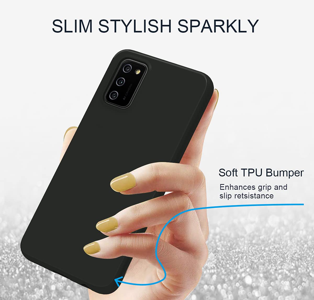 PULEN for Samsung Galaxy A02S Case with Built-in Screen Protector,Rugged PC Front Cover + Soft TPU Non-Slip Back Cover, Shockproof Full-Body Protective Case Cover (Black)