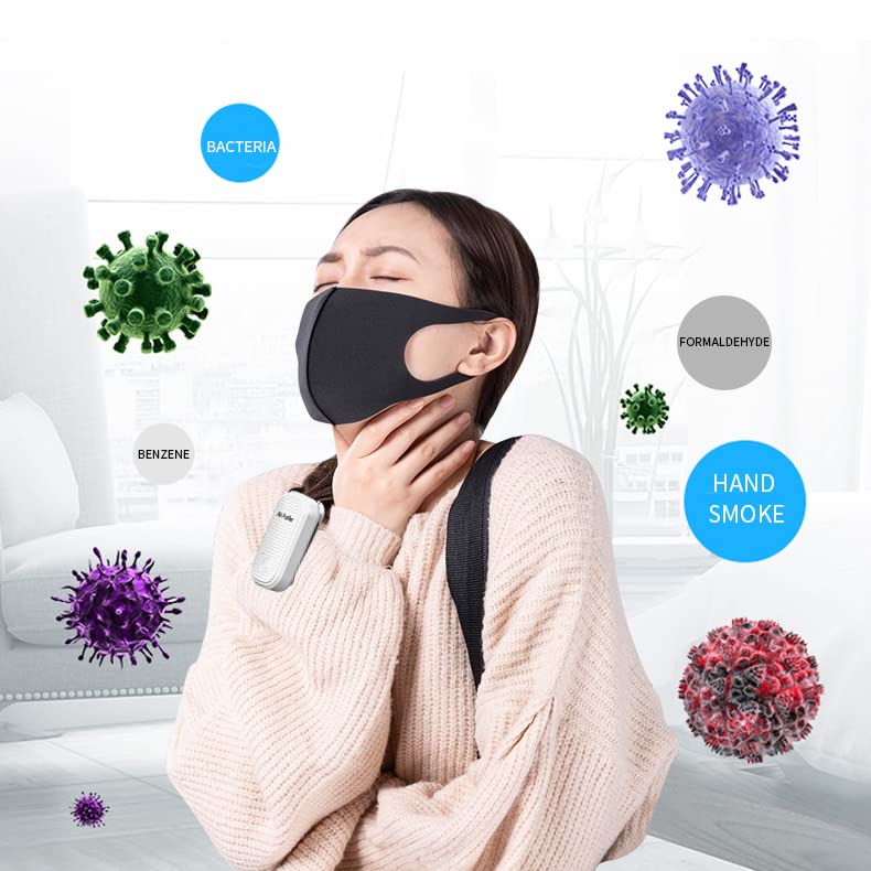 Wearable Mini Personal Air Purifier,Portable Air Purifier,Negative Ion Generator,Negative Ion Air Purifier Suitable For Travel,Tourism,Car,Home USE,And Second-Hand Smoke Removal