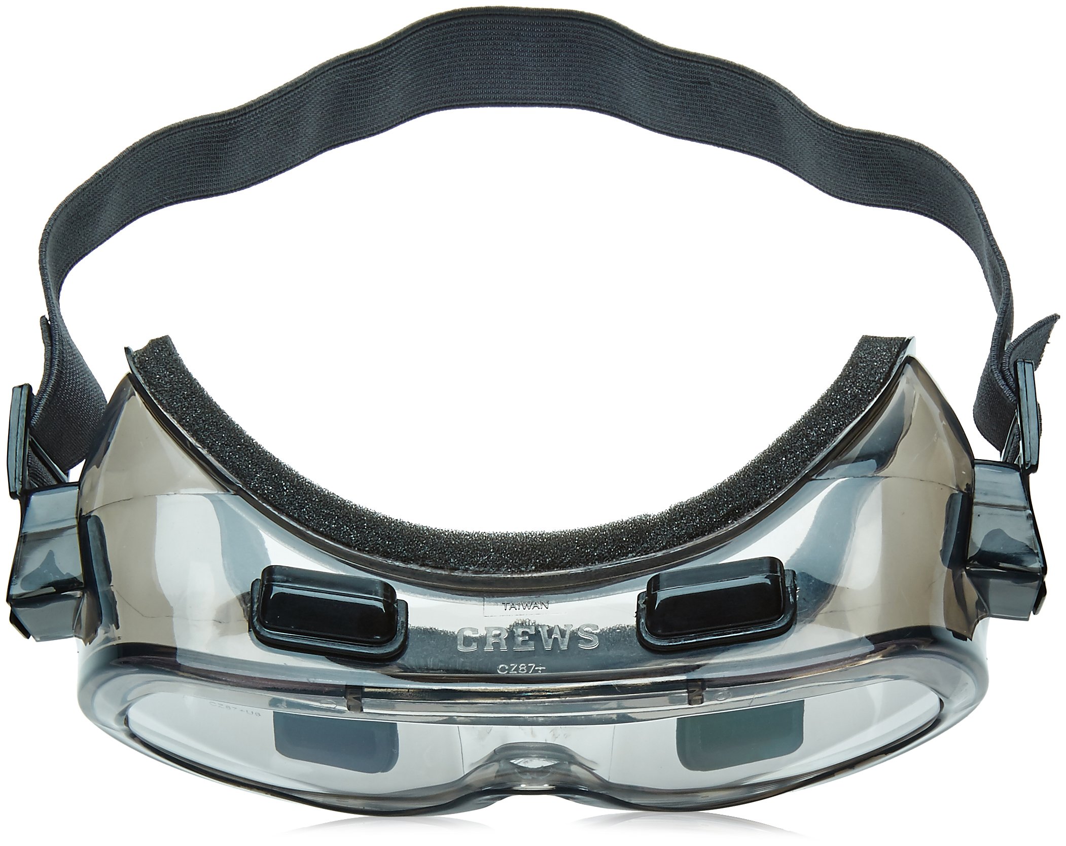 MCR Safety 2410F Verdict Polyvinyl Chloride Strap Foam Lining Safety Goggle with Smoke Frame and Clear Anti-Fog Lens