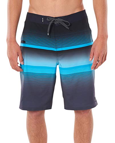 Rip Curl Men's Standard Mirage Setters 21" Boardshorts, Stretch Surf Swim Trunks, Neon Blue, 33