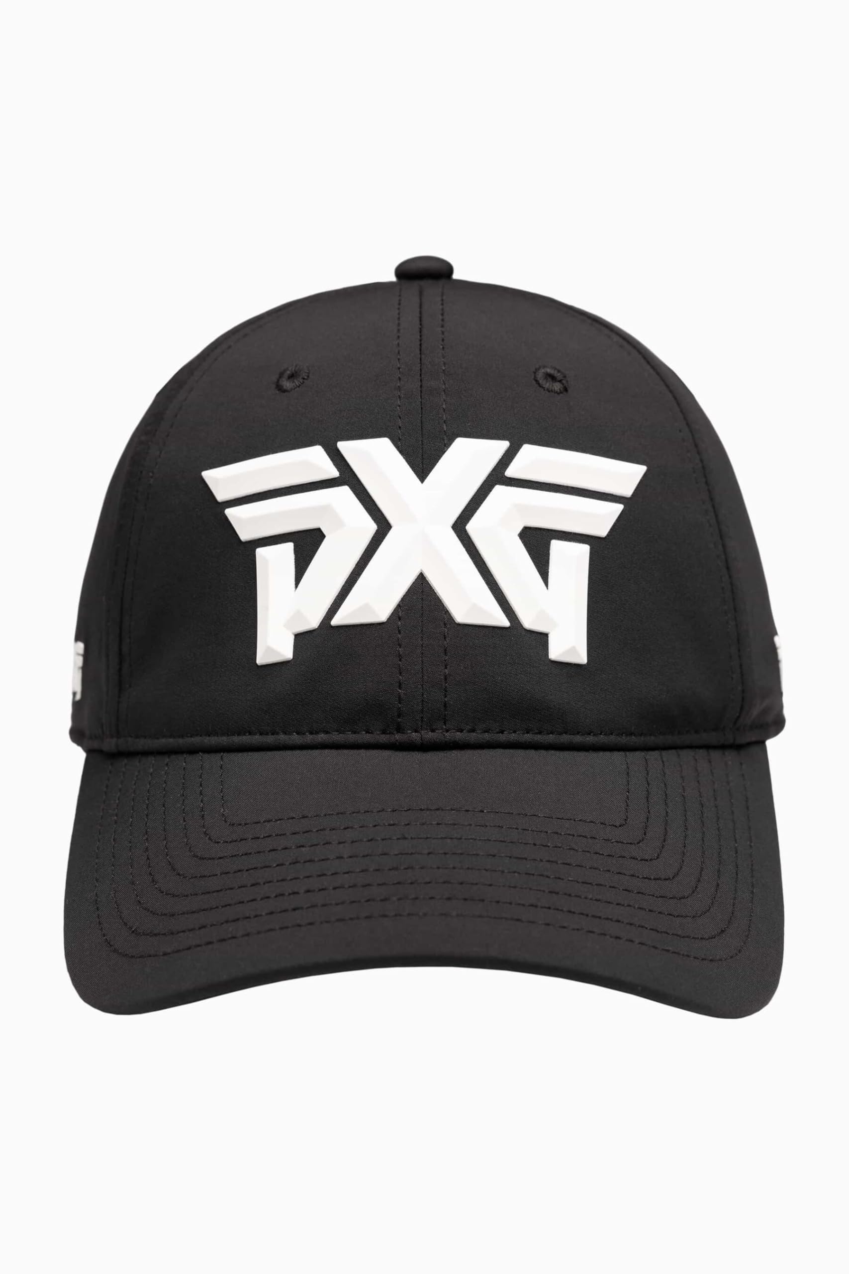 Women's Faceted Large 6 Panel Unstructured Cap - Black