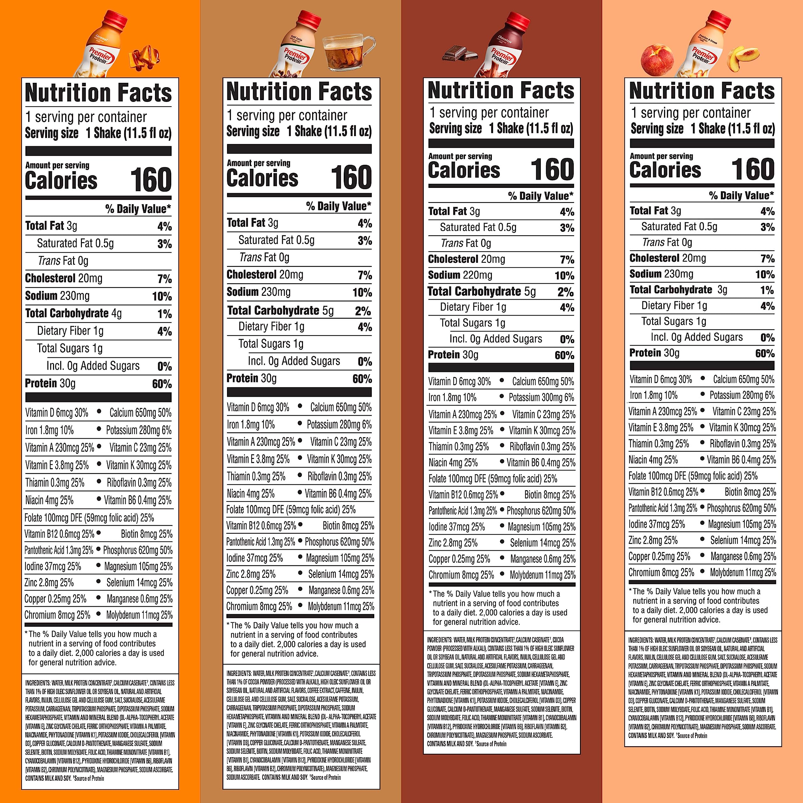 Premier Protein, Protein Shake, 8 Flavor Variety Pack, 30g Protein, 1g Sugar, 24 Vitamins & Minerals, Nutrients to Support Immune Health 11.5 Fl Oz (8 Pack)