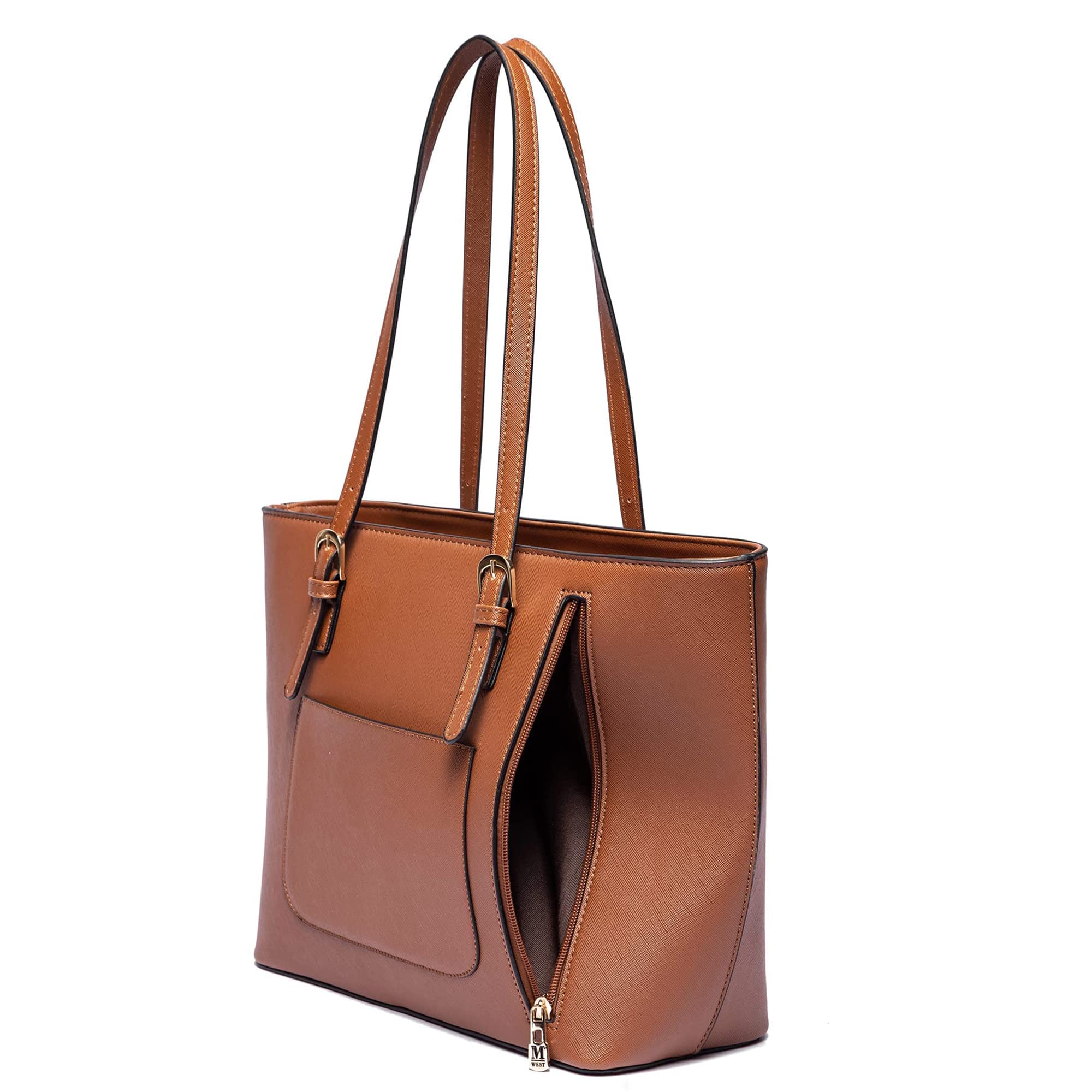 Montana West Tote Handbag for Women Vegan Leather Shoulder Bag Large and Medium 2PCS Purses Set MWC2-G030BR