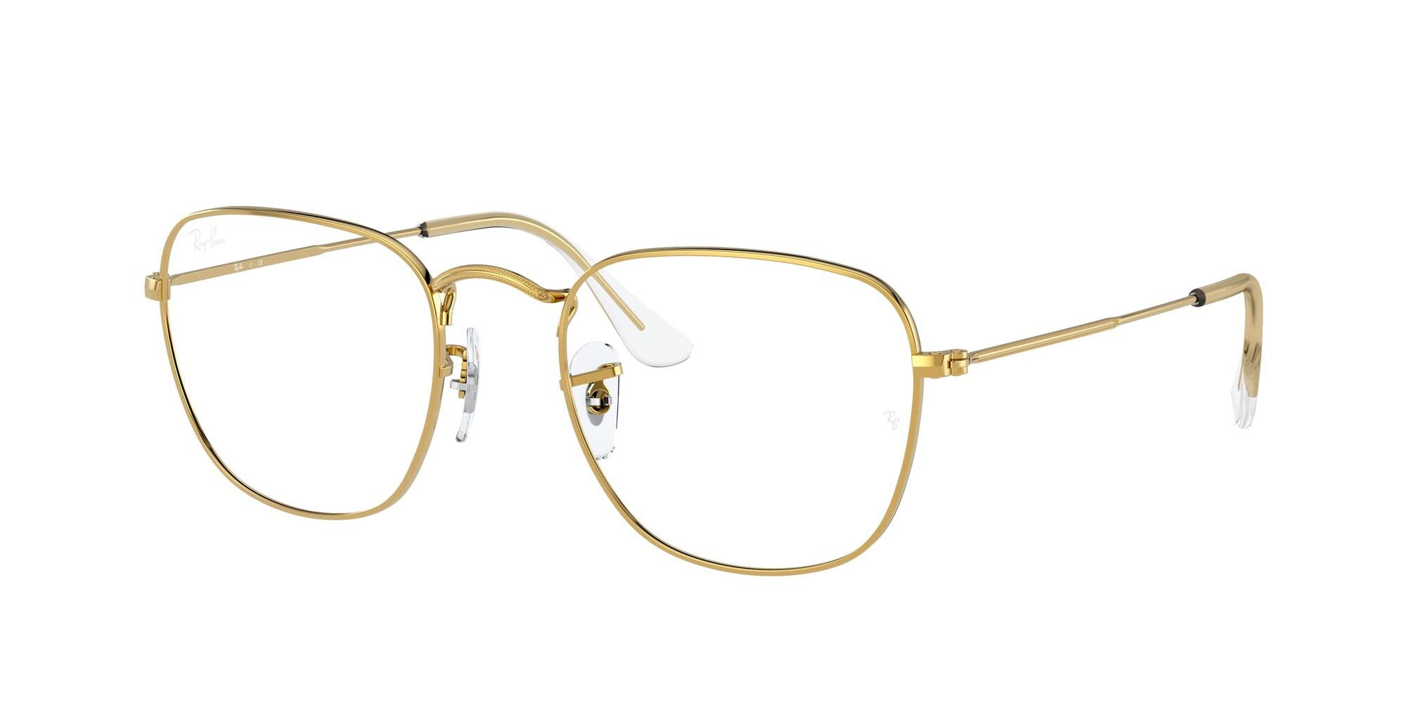 Ray-Ban RX3857VF Frank Low Bridge Fit Square Prescription Eyeglass Frames, Legend Gold/Demo Lens, 55 mm