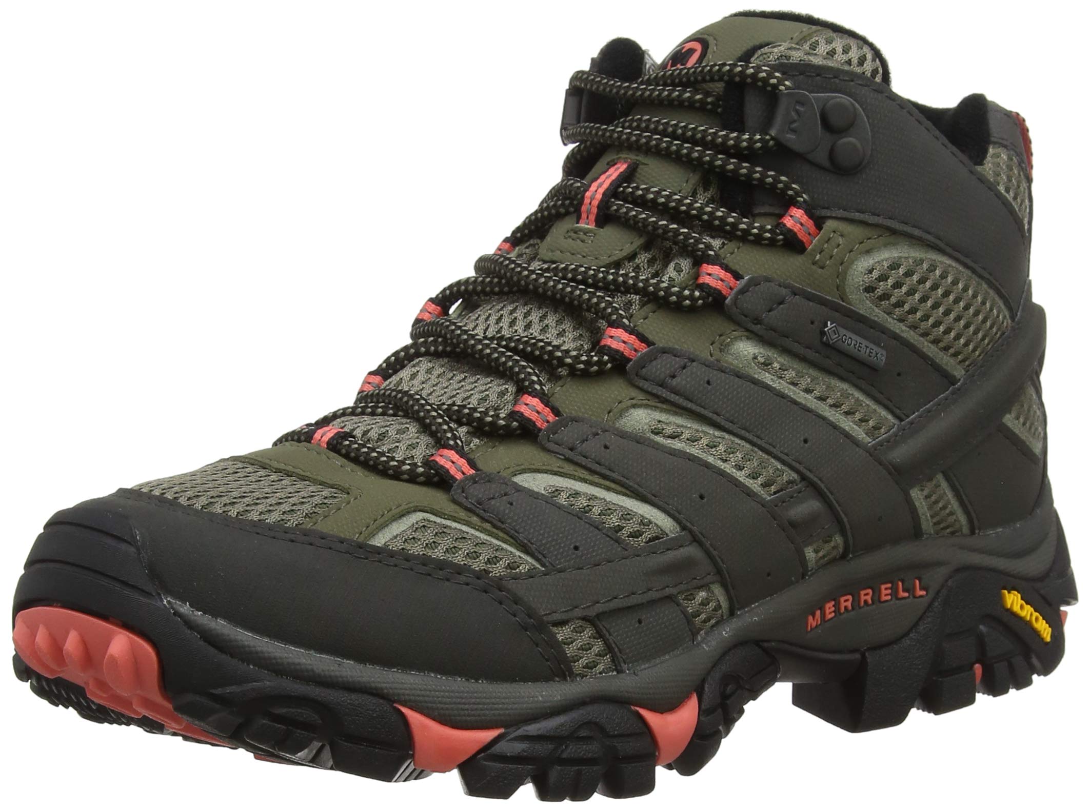Merrell Men's Moab 2 Mid Gtx Hiking Boot womens High Rise Hiking Boots, Beluga Olive, 7.5 US