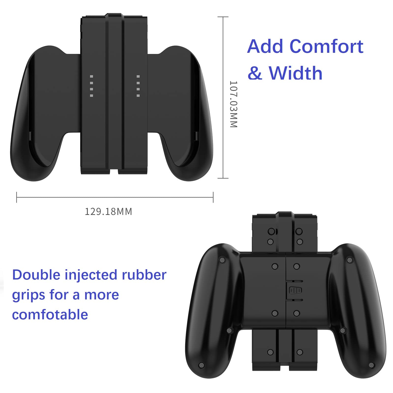 Switch controllers joy-con Comfort Grips for Nintendo Switch/Switch OLED 2021 JoyCons Controllers Black