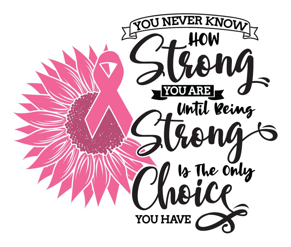 You Never Know How Strong. Breast Cancer Awareness Month | Great Gift Idea|Single |5 Inch Magnet | Made in The USA | Car Auto Tool Box RefrigeratorMagnet | FBMMAG11705
