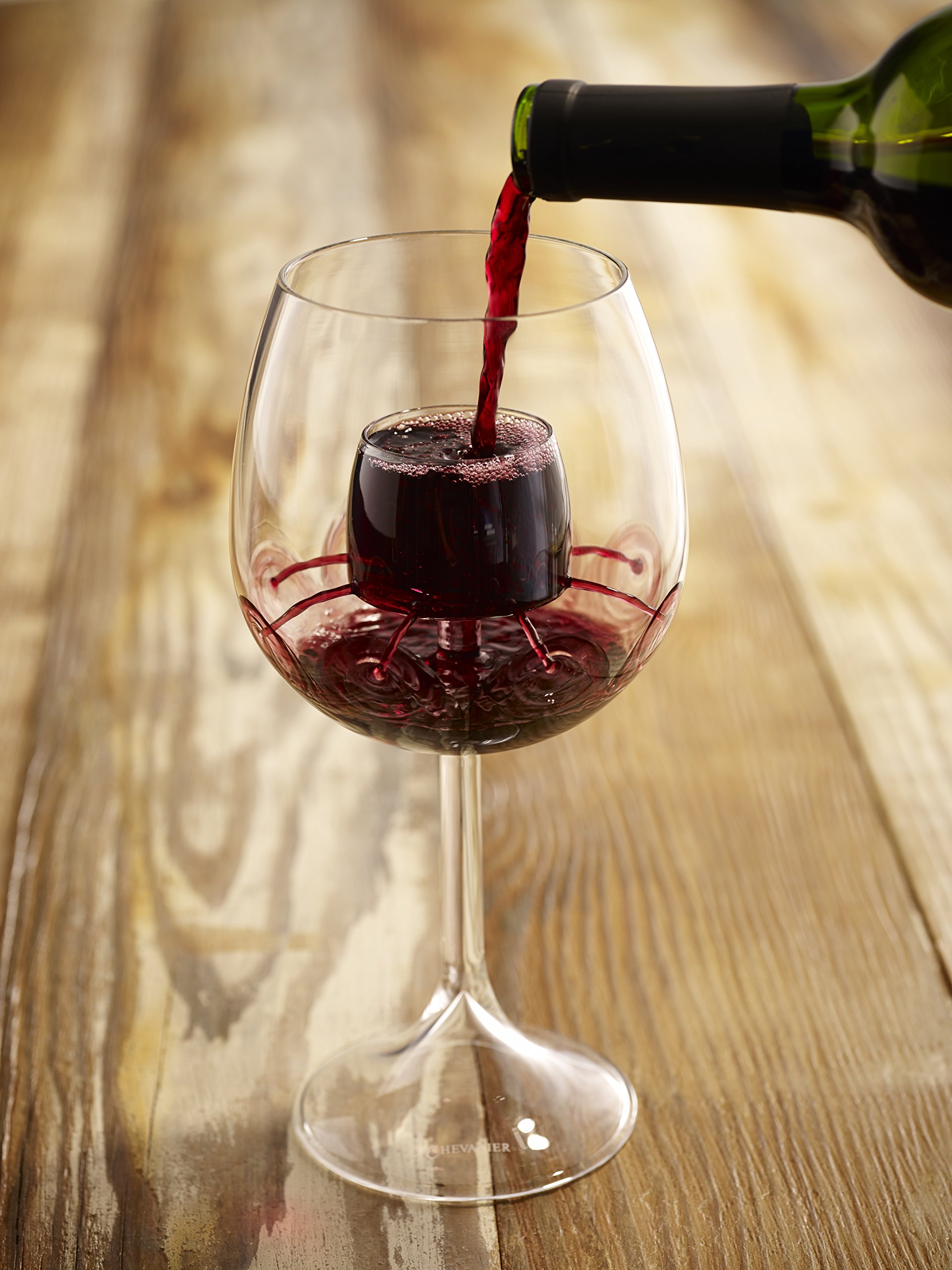 Sommelier Aerating Wine Glass (Set of 2) by Chevalier Collection – Patented Wine Glasses with Built In Aerator – Unique Gift for Wine Lovers