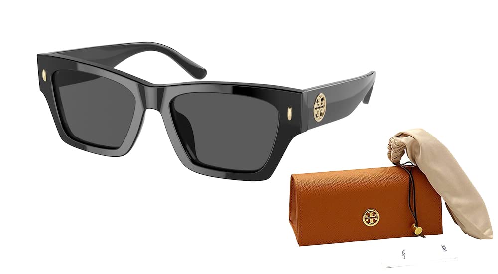 Tory Burch TY7169U 172813 52MM Dark Tortoise/Brown Gradient Rectangular Sunglasses for Women + BUNDLE With Designer iWear Eyewear Kit