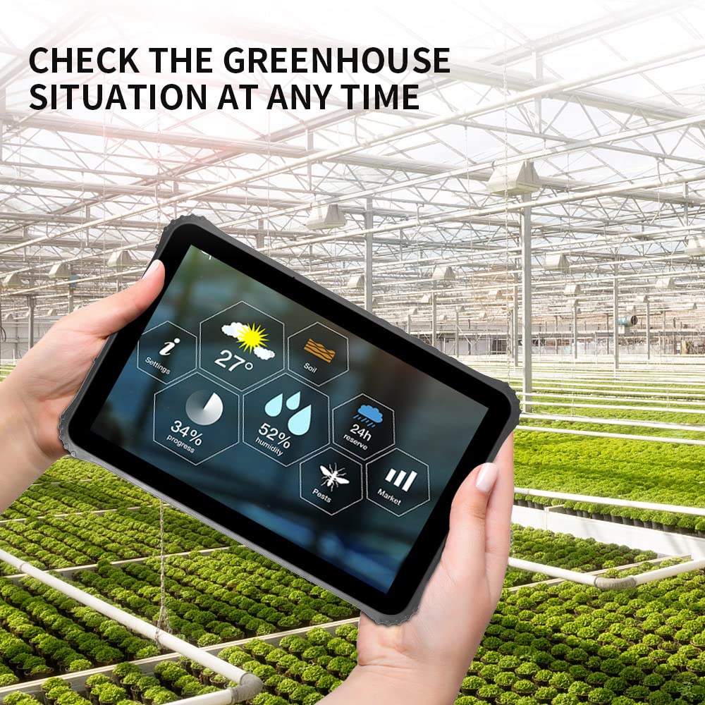 ThinKol 12.2" Industrial Rugged Touchscreen Tablet for Field Work, Drop and Water Resistant Rugged Tablet with Fingerprint Scan, BT, 4G, GPS, WiFi(Android 4GB 64GB)