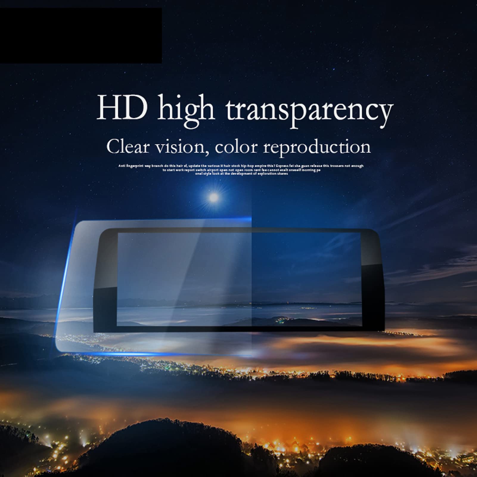REWIO Car GPS Navigation Film LCD Screen Tempered Glass Protective Film Anti-Scratch Film Interior Accessories, for Changan UNI-T 2020