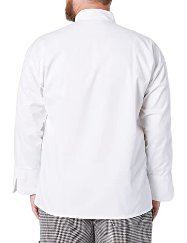 Uncommon Threads unisex adult Classic 10 Button Chef Coat Shirt, White, Large US