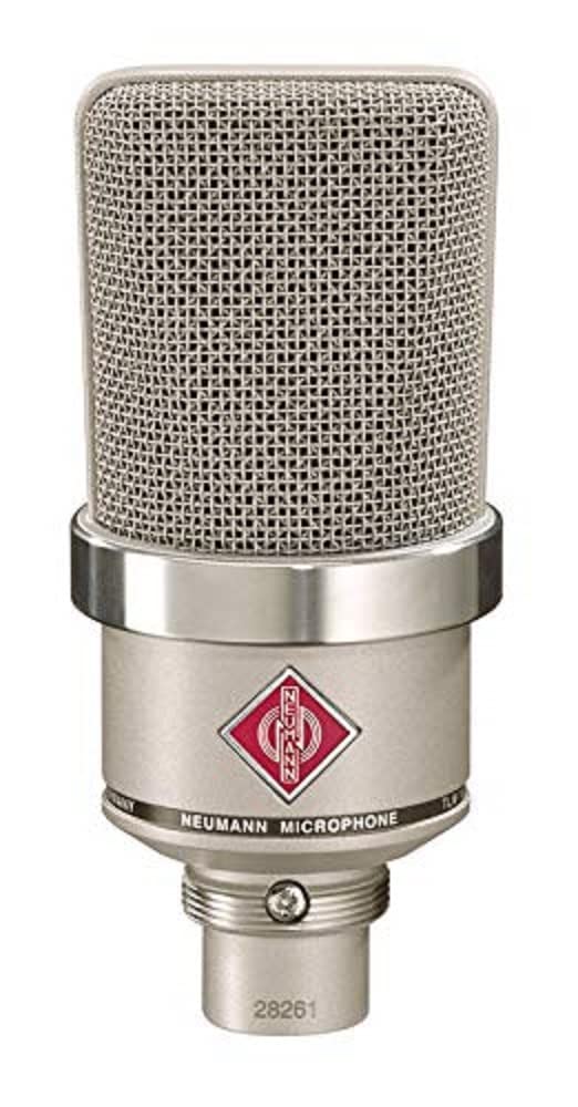 Neumann TLM 102 Studio Set - Cardioid Condenser Microphone Ideal for Home/Professional Studio Instrument Vocal Podcast Twitch recording - Nickel