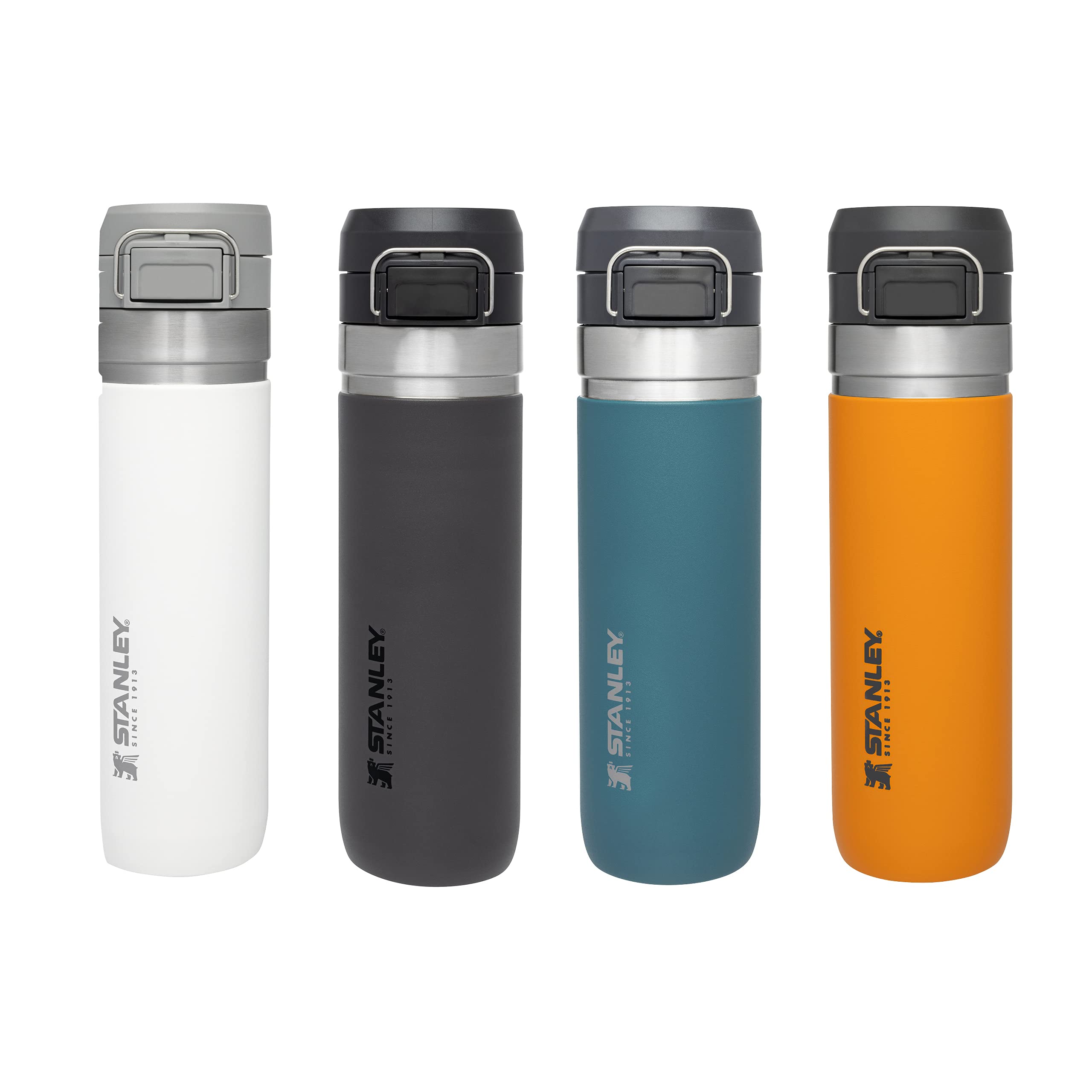 STANLEY Quick Flip Stainless Steel Water Bottle .71L / 24OZ Polar β Leakproof Insulated Water Bottle - Push Button Locking Lid - BPA-Free Thermos Flask - Cup Holder Compatible - Dishwasher Safe