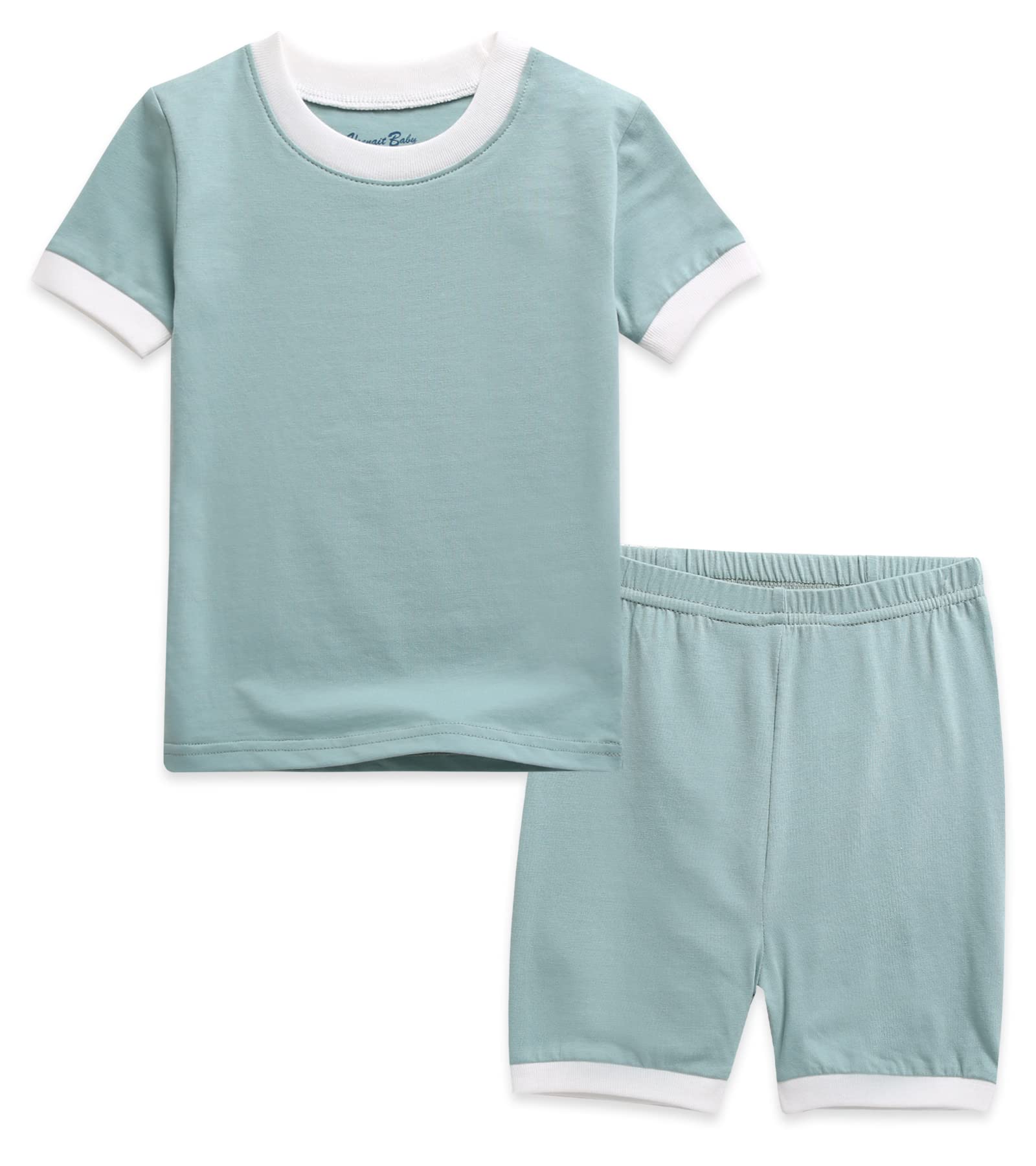VAENAIT BABY Infant Toddler Junior Pajamas Cotton Summer Short Pjs 2pcs Set Macaron Mint S