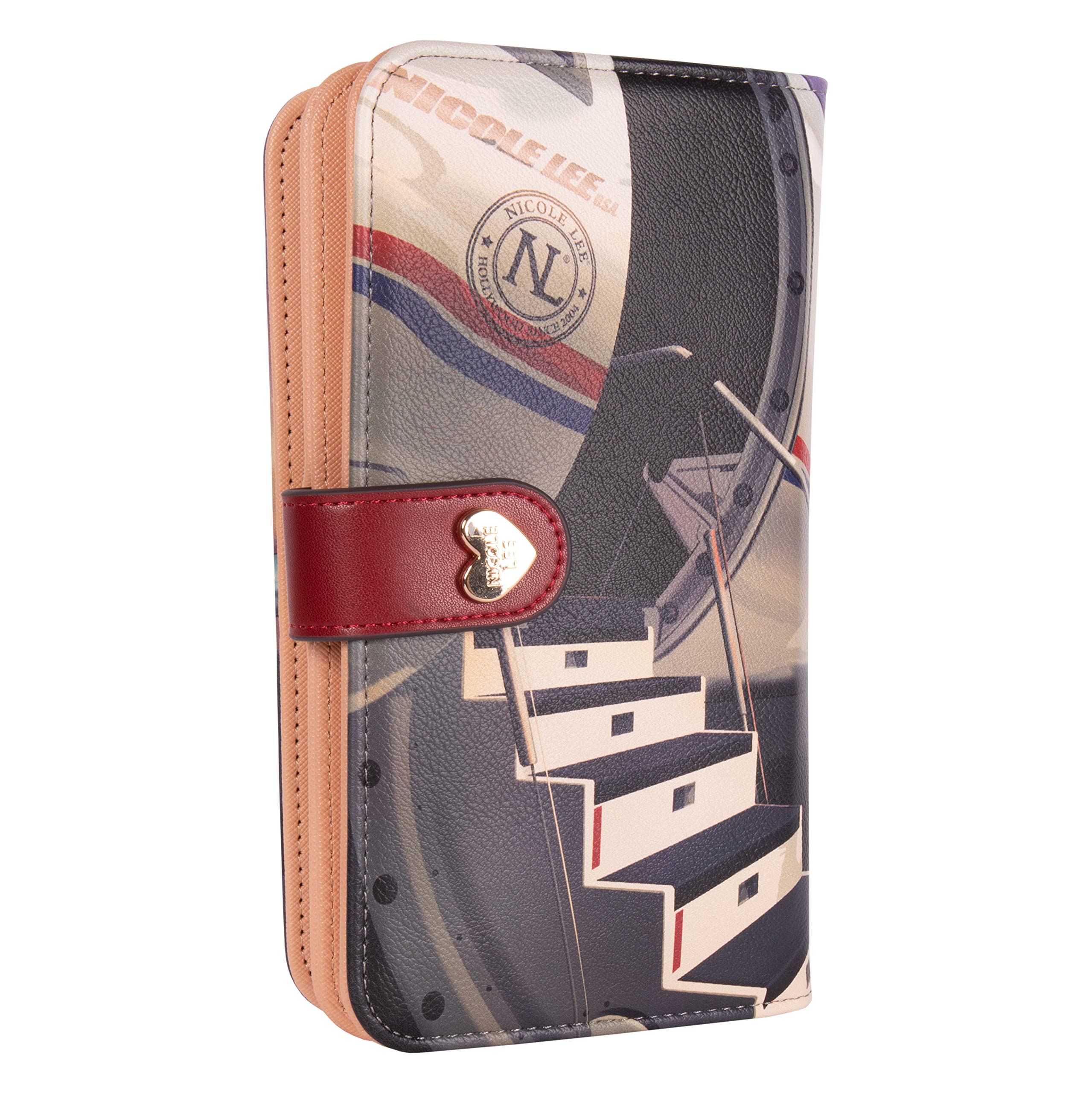 Nicole Lee SIGNATURE BIFOLD WALLET WRISTLET-TRAVEL IN FASHION
