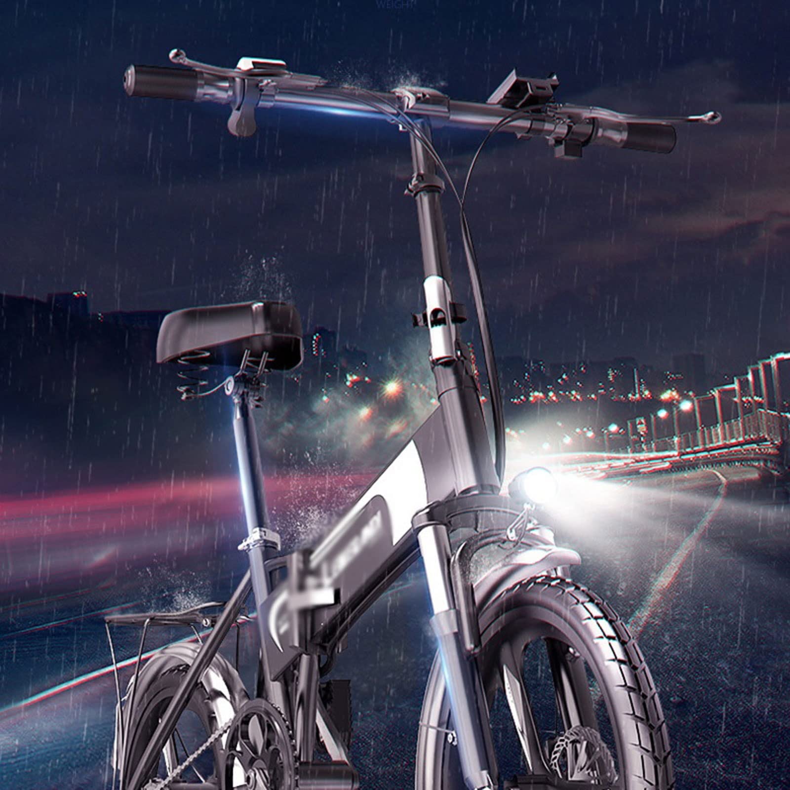 WJHSPddzxc Electric Bike 7 Variable Speed 20 Inch Electric Bicycle Adults Mobility Ladies Powerful Folding Electric Bicycle