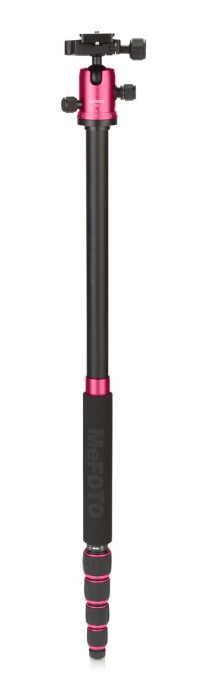 MeFOTO Aluminum Roadtrip Travel Tripod/Monopod Kit - Hot Pink (A1350Q1H)