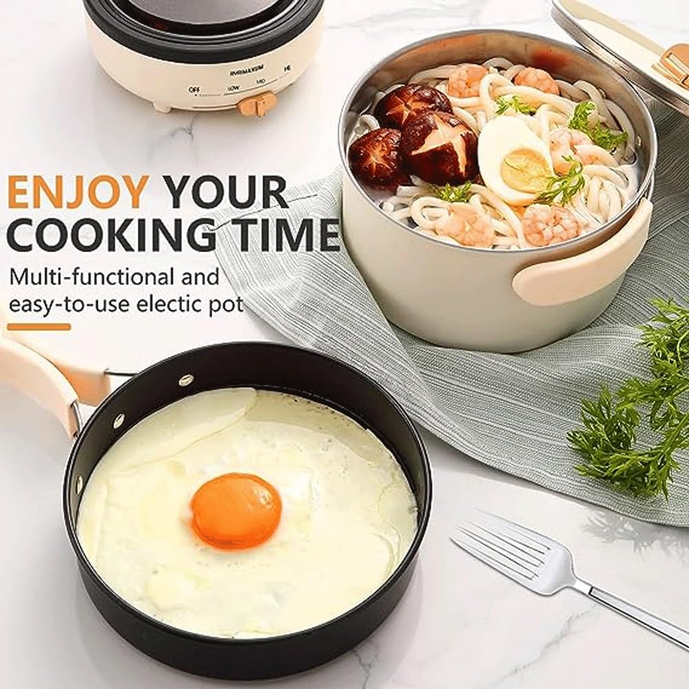 Multifunctional Electric Mini Cooker,electric mini cooker, multifunctional cooker, kitchen appliance, portable cooker, compact design (Size : 3 Count (Pack of 3))