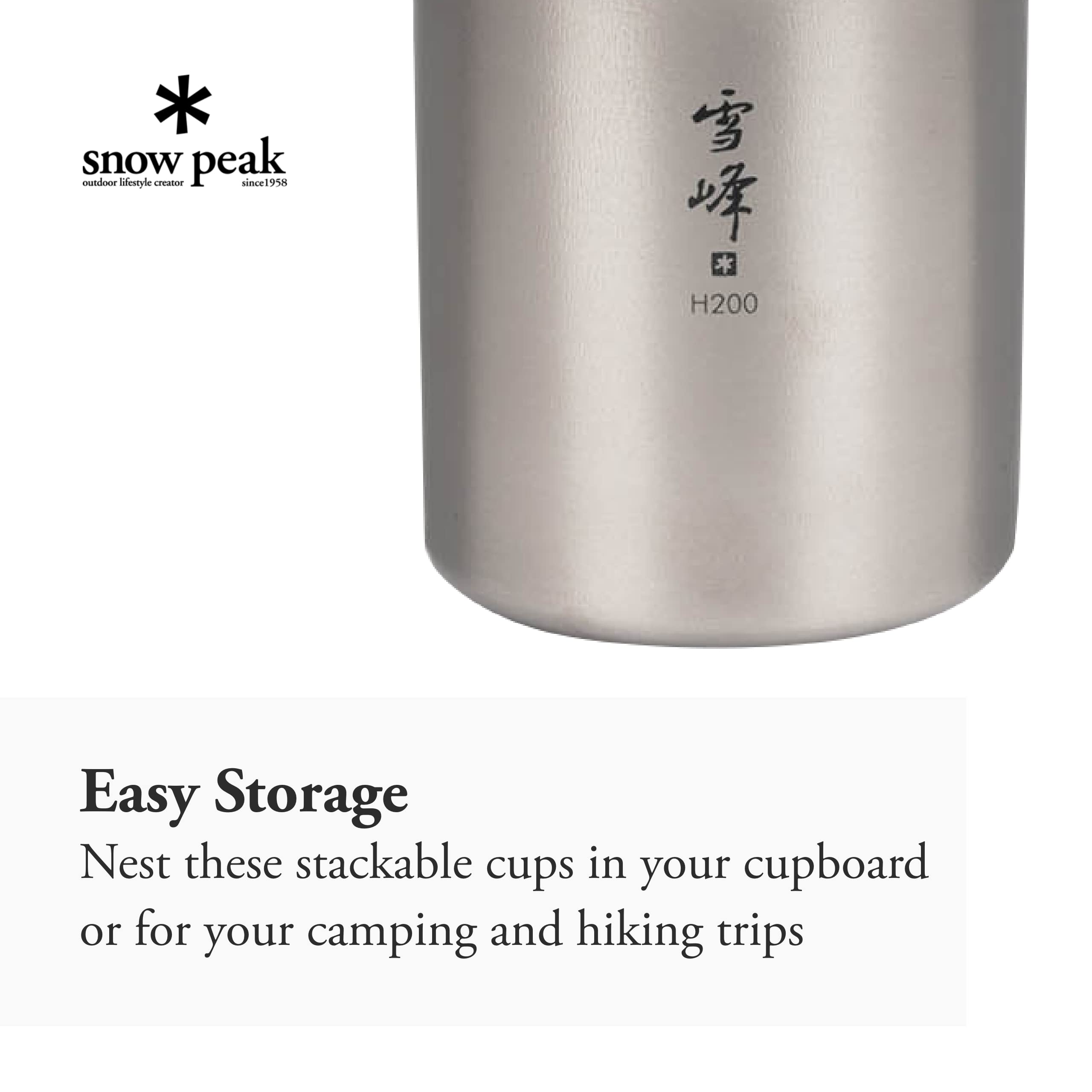 Snow Peak H200 Double Walled Titanium Stacking Mug