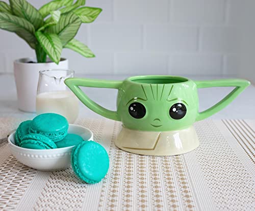 STAR WARS: The Mandalorian Grogu Sculpted Ceramic Mug | Holds 20 Ounces