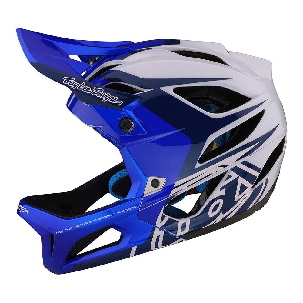 Troy Lee Designs Stage Valence Full Face Bicycle Helmet for Max Ventilation Lightweight MIPS EPP EPS Racing Downhill DH BMX MTB - Adult Men Women (Blue, XS/SM)
