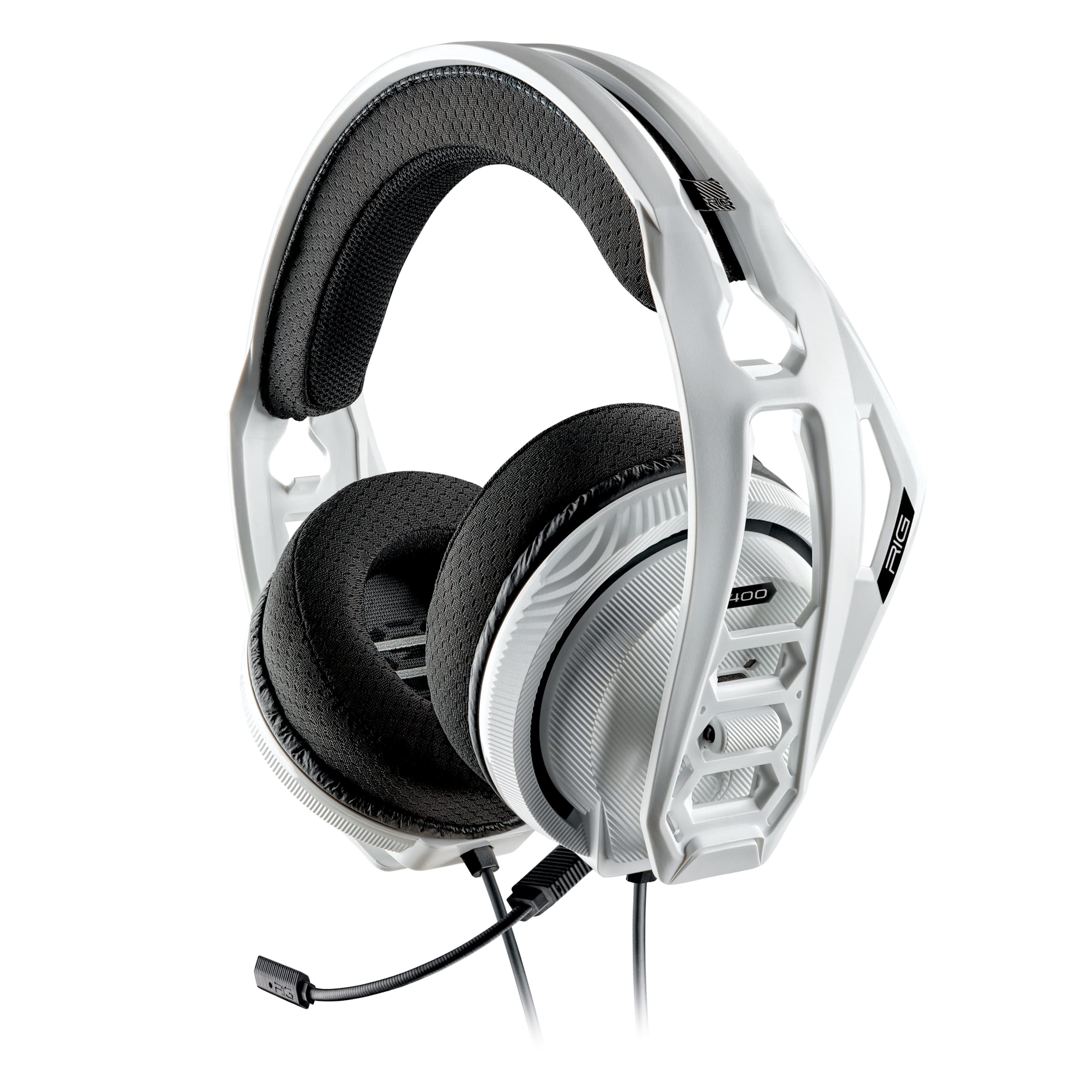 RIG 400HX Officially Licensed Xbox Gaming Headset with Removable Noise Canceling Mic- Dolby Atmos 3D Surround Sound for Xbox Series X, Xbox Series S, Xbox One, & Windows 10/11PC - White