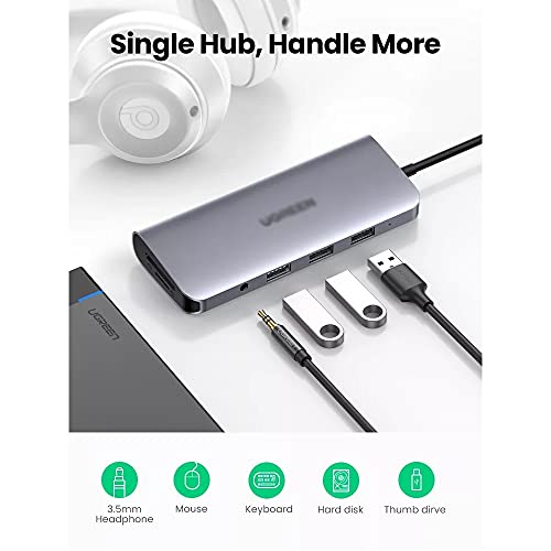 WYFDP USB C Hub 10 in 1 USB Type C to HDMI 4K USB 3.0 VGA PD 3.5mm Full Function Hub