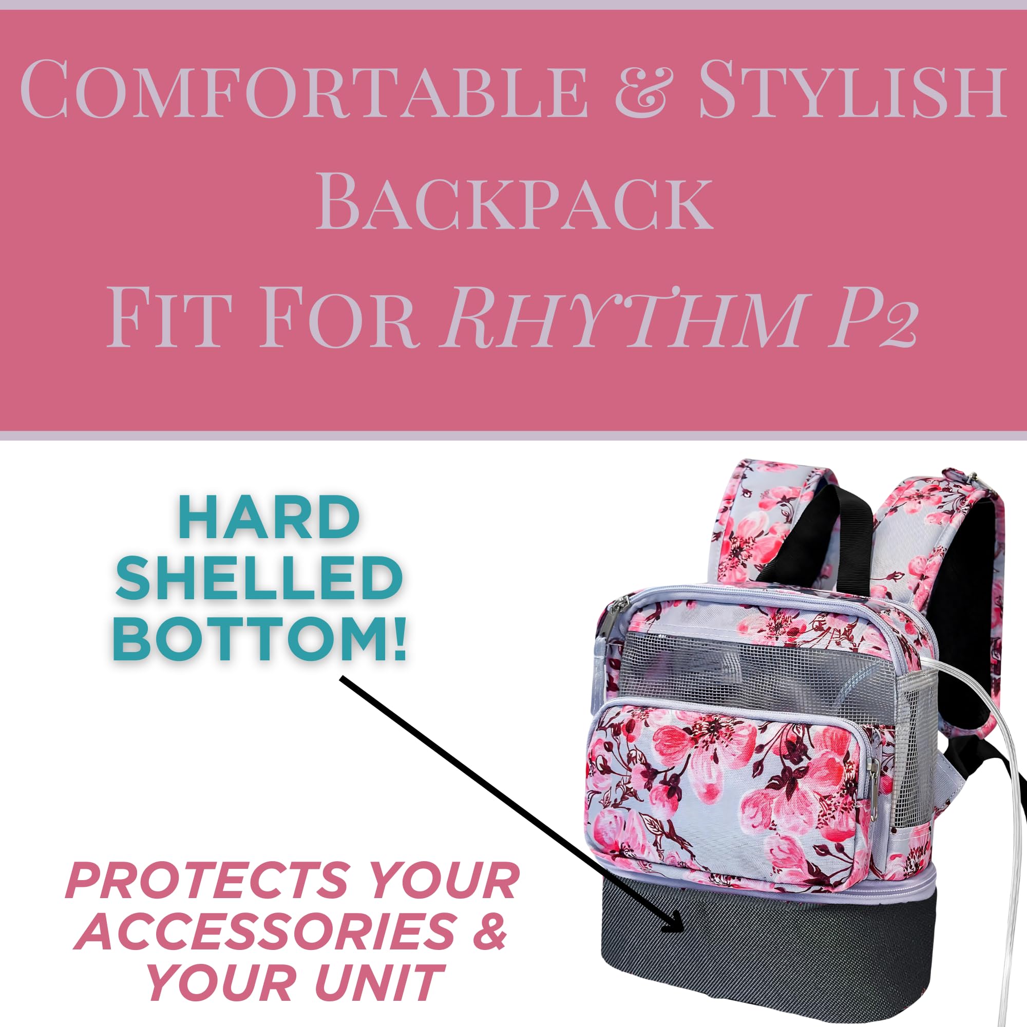 o2totes Backpack Fit For Rhythm Healthcare P2 POC, Lightweight backpack compatible with Rhythm Healthcare P2