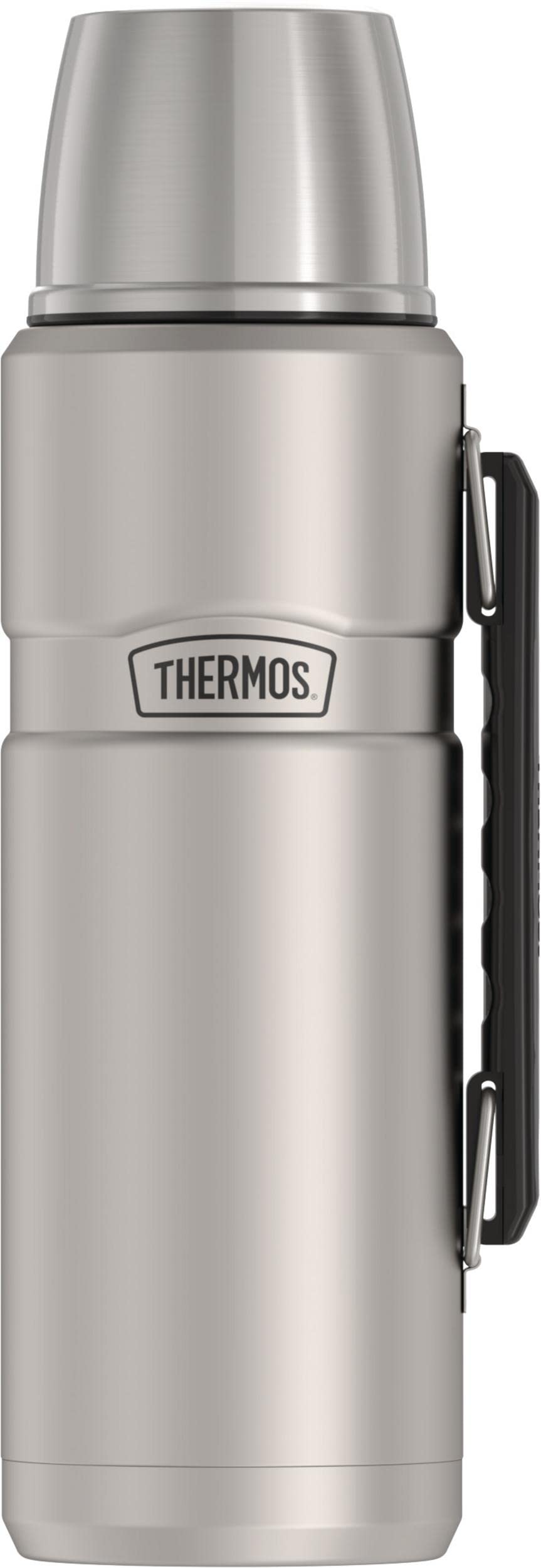 THERMOS Stainless King 40 Ounce and 68 Ounce Vacuum-Insulated Beverage Bottles, Matte Steel