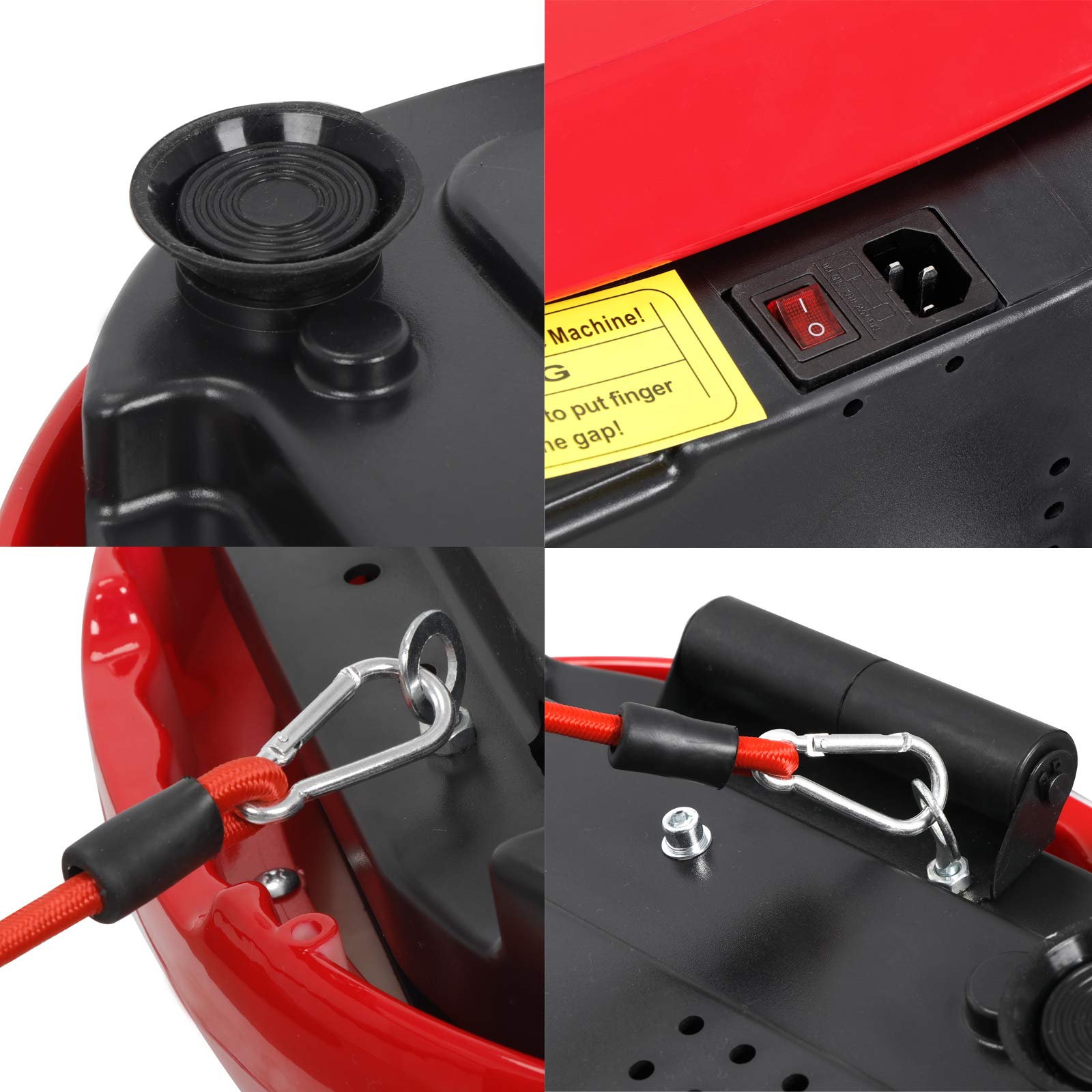 Nova Microdermabrasion Whole Body Fitness Vibration Plate Exercise Machine with Bluetooth Music Connection, Indoor/Outdoor Workout Trainer for Weight Loss Massage (Red)